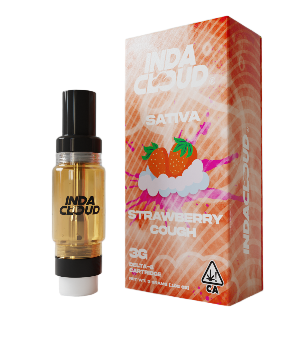 Buy Strawberry Cough Delta 8 Vape Cartridge Online - IndaCloud